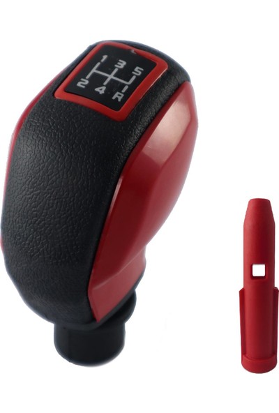 Moda Renault Megane 2 Kırmızı Çerçeve Spor Vites Topuzu