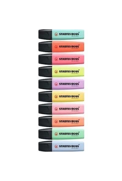 Stabilo Boss Original Pastel 10 Renk Fosforlu Kalem Seti Stabilo Boss Original Pastel 10 Renk Fosforlu Kalem Seti