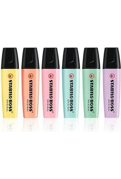 Stabilo Boss Original Pastel 6 Renk Fosforlu Kalem Seti Stabilo Boss Original Pastel 6 Renk Fosforlu Kalem Seti
