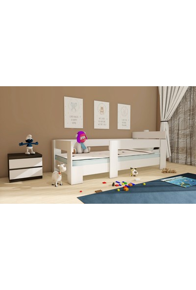 Nevramo Mdf Nevramo Montessori Karyola Beyaz 90 x 190 cm Yatağa Uyumlu Klas 1