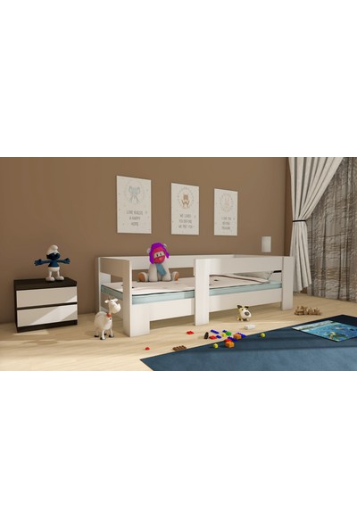 Nevramo Mdf Nevramo Montessori Karyola Beyaz 90 x 190 cm Yatağa Uyumlu Klas 2