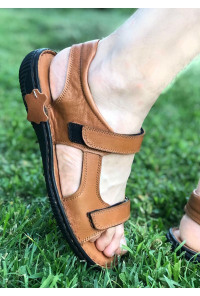Siyo Hakiki Deri Erkek Sandalet Terlik