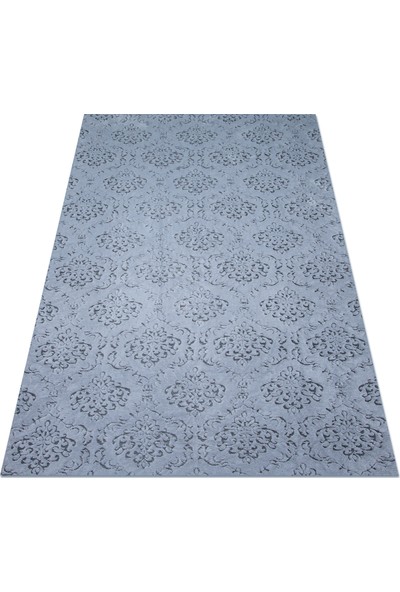 Hakan Welsoft Lastikli Halı Örtüsü Osmanlı Desen Gri