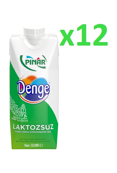 Pınar Denge Laktozsuz Süt 500 ml 12'li