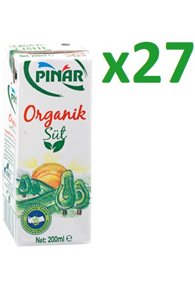 Pınar Organik Süt 200 ml 27'li