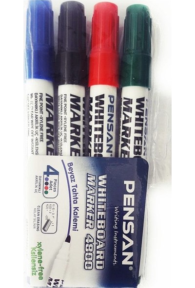PENSAN BEYAZ TAHTA KALEMİ 4800-1 YUV.UÇ 4 LÜ SET PENSAN BEYAZ TAHTA KALEMİ 4800-1 YUV.UÇ 4 LÜ SET