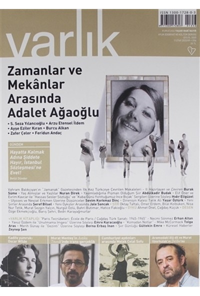 Varlık Edebiyat Ve Kültür Dergisi Sayı: 1356 Eylül 2020 Varlık Edebiyat Ve Kültür Dergisi Sayı: 1356 Eylül 2020