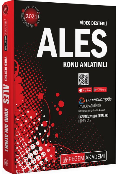 Pegem Akademi ALES 2021 Tüm Adaylar İçin Video Destekli Konu Anlatımlı Pegem Akademi ALES 2021 Tüm Adaylar İçin Video Destekli Konu Anlatımlı