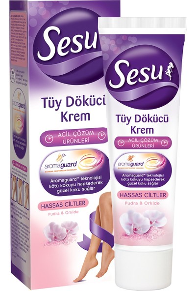 Sesu Tüy Dökücü Krem Hassas Ciltler 100 ml x 2 Adet Sesu Tüy Dökücü Krem Hassas Ciltler 100 ml x 2 Adet