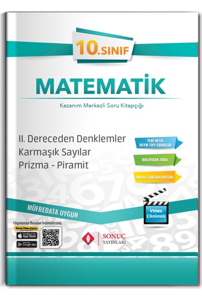 Sonuç Yayınları 10.Sınıf II.Dereceden Denk. Karmaşık Sayılar Priz 2021