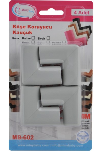 Miny Baby Kauçuk Köşe Koruyucu 4 Adet
