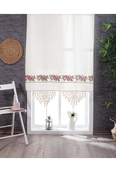 İrem Home Buldan Işi Kırmızı Kaneviçeli Otantik Perde - Kumaş Otantik Perde İrem Home Buldan Işi Kırmızı Kaneviçeli Otantik Perde - Kumaş Otantik Perde