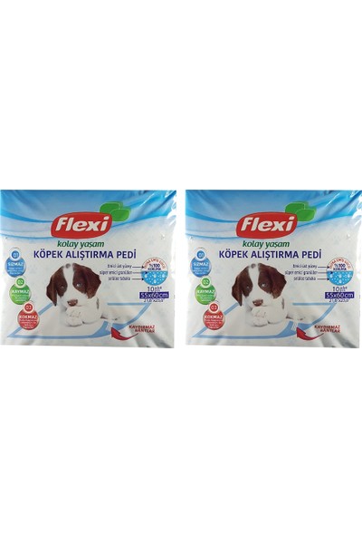 Flexi Kokulu ve Bantlı Köpek Alıştırma Çiş Pedi 20 Adet
