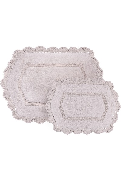 English Home Mia Pamuklu Kaydırmaz Taban Banyo Paspası Seti 60X90-40X60 cm Bej English Home Mia Pamuklu Kaydırmaz Taban Banyo Paspası Seti 60X90-40X60 cm Bej