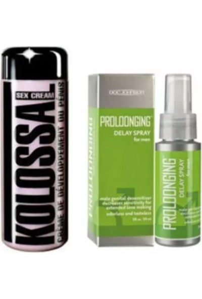 Proloongıng Sprey 59 Ml+Kolossal Krem 200 Ml-Erkeklere Özel 2 Li Paket Proloongıng Sprey 59 Ml+Kolossal Krem 200 Ml-Erkeklere Özel 2 Li Paket