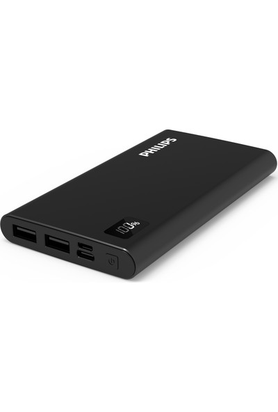 Philips DLP8737C/97 4 Çıkış 10.000 mAh Taşınabilir Şarj Cihazı Powerbank Siyah