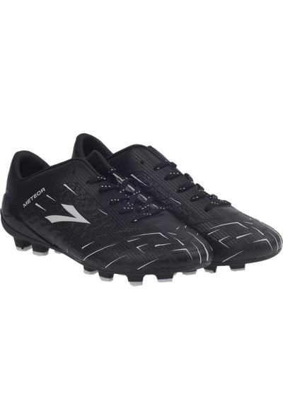 Lig Meteor Erkek Krampon Çim Saha Futbol Ayakkabısı Siyah