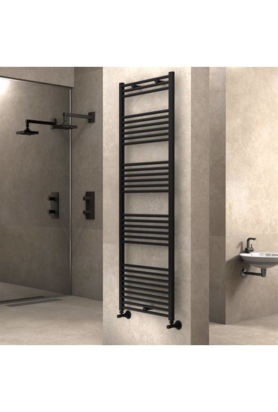 Radiva Banyo ve Mutfak Için Havlupan 600 x 1800 mm Düz Mat Siyah