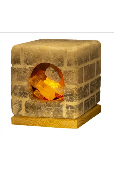 Sur Tuz Lamba Şömine Büyük Tuz Lamba