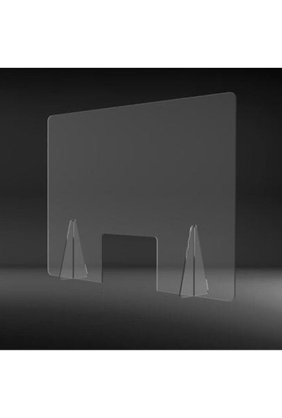 Krc Display Pleksi Seperatör | Pleksi Ara Bölme | Masaüstü Şeffaf Pleksi Koruma 2.8 mm 50 x 50 cm