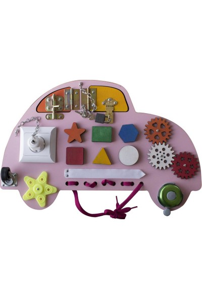 Joy And Toys Araba Modelli Aktivite ve Eğitim Tahtası Busy Board Joy And Toys Araba Modelli Aktivite ve Eğitim Tahtası Busy Board