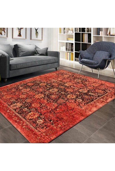 Canel Kırmızı Kahve Türkmen Desenli Lastikli Halı Örtüsü Halı Kılıfı Canel Kırmızı Kahve Türkmen Desenli Lastikli Halı Örtüsü Halı Kılıfı