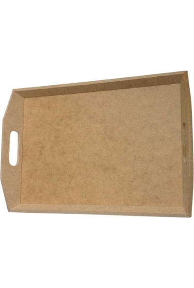 Mor Beyaz Home Boyanabilir Ahşap Tepsi 28 x 19 cm