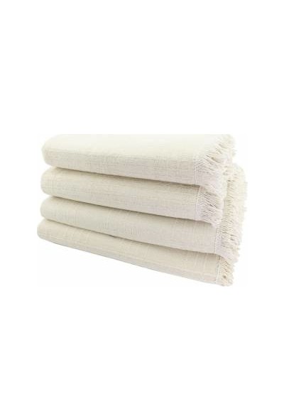 Green 2 Adet Krem Çekyat Koltuk Örtüsü Buldan Işi 180x220cm