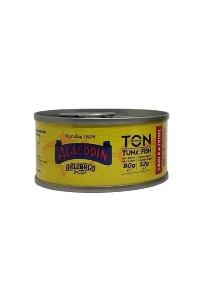 Alaeddin Ton Balığı Ayçiçek Yağlı 80 gr 12'li Alaeddin Ton Balığı Ayçiçek Yağlı 80 gr 12'li
