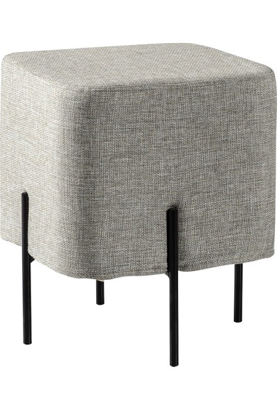 Puqqa Mono P2-030 Metal Ayaklı Fermuarlı Yıkanabilir Kumaş Puf