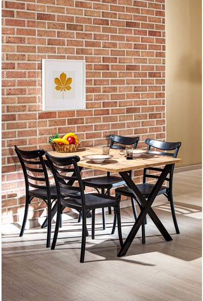 Sandalie Maxima / Efes Mutfak Masa Takımı - Siyah Sandalie Maxima / Efes Mutfak Masa Takımı - Siyah