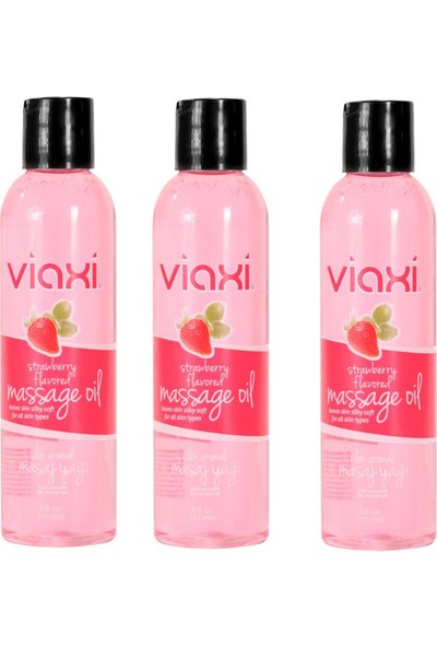 Viaxi Çilekli Masaj Yağı 177 Ml*3 Adet Viaxi Çilekli Masaj Yağı 177 Ml*3 Adet