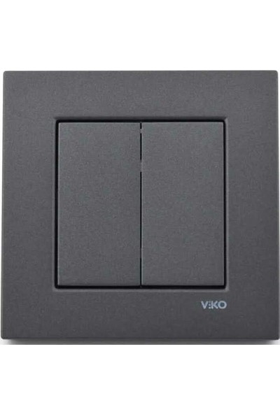 Viko Artline Novella Füme Renk Ikili Anahtar Komütatör Çerçeveli