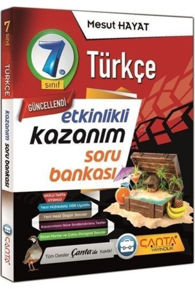 Çanta Yayınları Yayınları 7. Sınıf Türkçe Etkinlikli Kazanım Soru Bankası