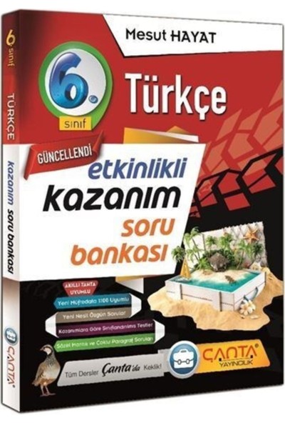 Çanta Yayınları 6. Sınıf Türkçe Etkinlikli Kazanım Soru Bankası
