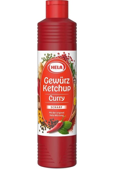 Hela Gewürz Curry Scharf Baharatlı Ketçap 930 gr Hela Gewürz Curry Scharf Baharatlı Ketçap 930 gr