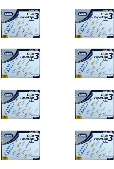 Mas Renkli Zebra Ataş 285 8'li Mas Renkli Zebra Ataş 285 8'li
