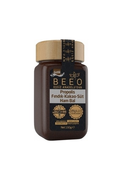 Bee'o Süt - Kakao - Fındık - Bal - Propolis Karışımı (190 Gr.)