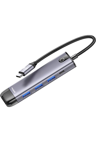 Mcdodo Hu-7750 5İn1 Type-C Hdmı+Macbook Çevirici Çoklayıcı Adaptör-Gri Mcdodo Hu-7750 5İn1 Type-C Hdmı+Macbook Çevirici Çoklayıcı Adaptör-Gri