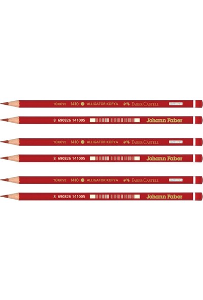 Faber-Castell Kopya Kalem 6'lı Kırmızı Faber-Castell Kopya Kalem 6'lı Kırmızı