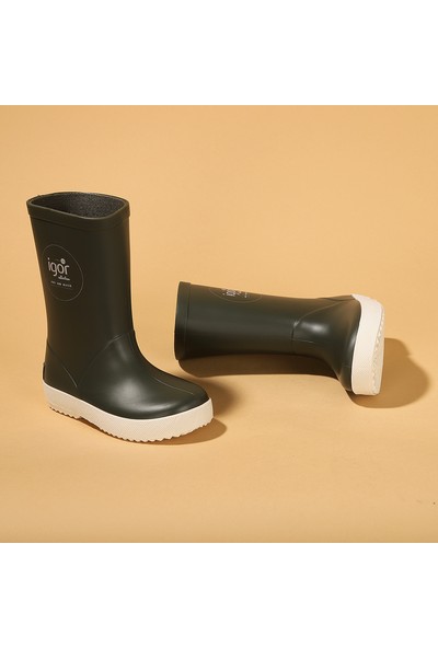Igor W10107 Splash Nautico Erkek/Kız Çocuk Su Geçirmez Yağmur Kar Çizmesi Haki