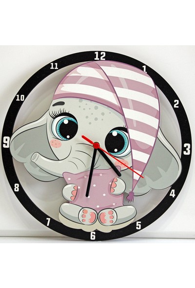 Meyu Home Fil Tasarımlı 29 cm Ahşap Saat Meyu Home Fil Tasarımlı 29 cm Ahşap Saat