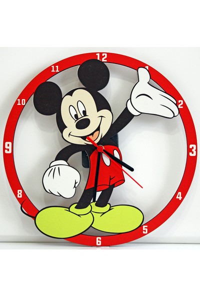 Meyu Home Mickey Mouse Tasarımlı 29 cm Ahşap Saat