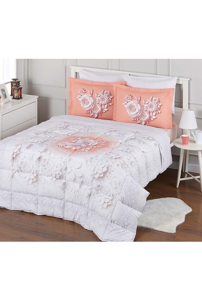 Özdilek Lively Roses Tek Kişilik Uyku Seti Somon Özdilek Lively Roses Tek Kişilik Uyku Seti Somon