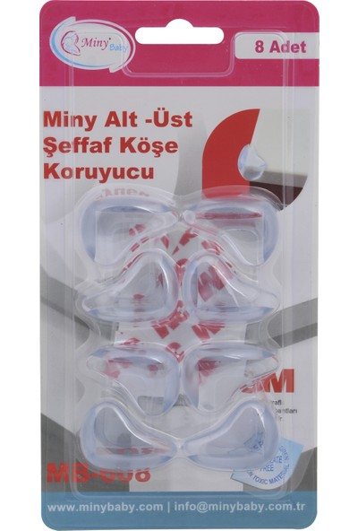 Miny Şeffaf Köşe Koruyucu - 8 'li