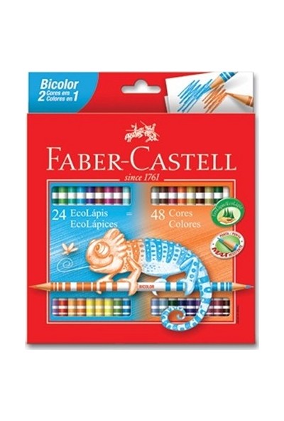 Faber-Castell Kuru Boya Bicolor 48 Renk Çift Renk