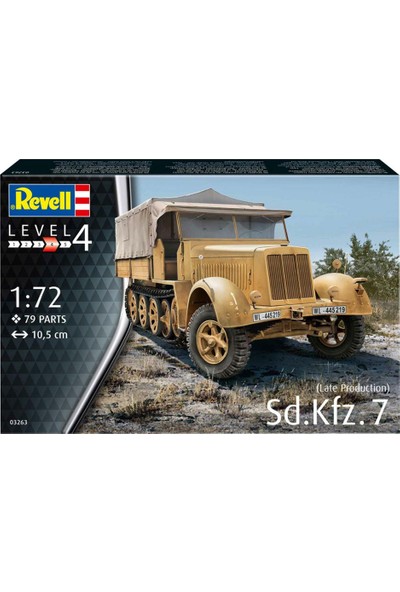 Revell Model Kit 1:72 Sd Kfz 7 Late Production 3263