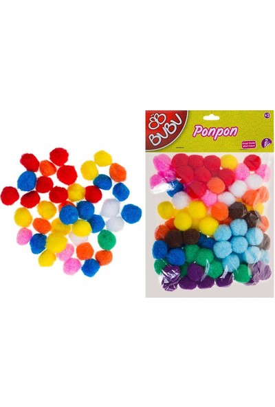 Bu-Bu Ponpon Karma 2 cm 100'lü