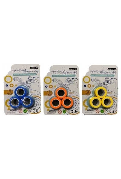 Ages Stres Yüzüğü - Fingears - Magnetic Stress Ring 3'lü Ages Stres Yüzüğü - Fingears - Magnetic Stress Ring 3'lü