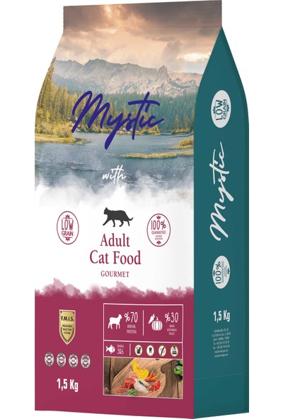Mystic Az Tahıllı Yetişkin Kedi Maması Gurme 3 kg